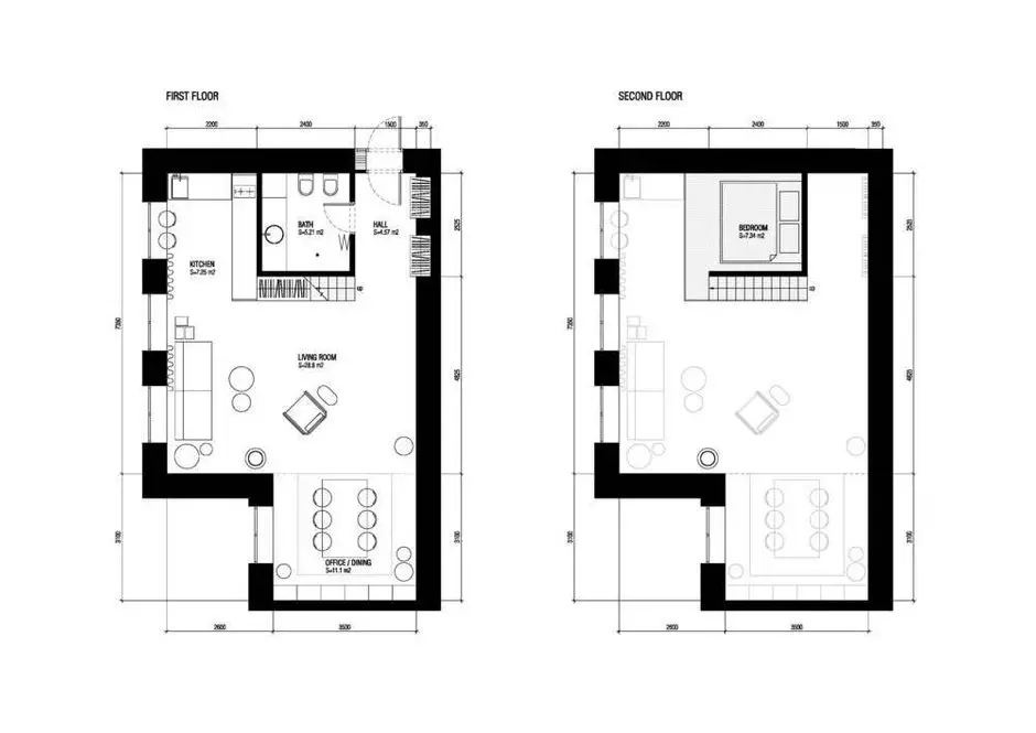 Photo: Planning in style, modern, eclectic, apartment, studio, project of the week, London, 1 room, 40-60 meters, Polina Kazakova - Photo