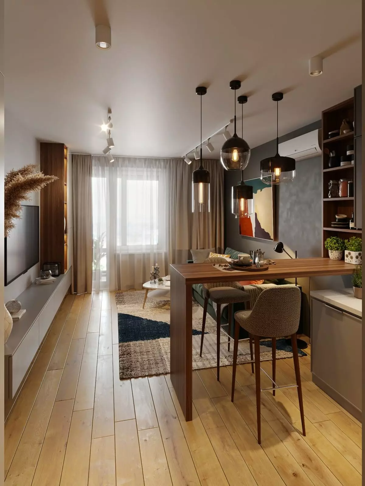 Photo: in style, modern, small apartment, apartment, studio, project of the week, Moscow, up to 40 meters, KS Interiors, Ekaterina Silantyeva - Photo