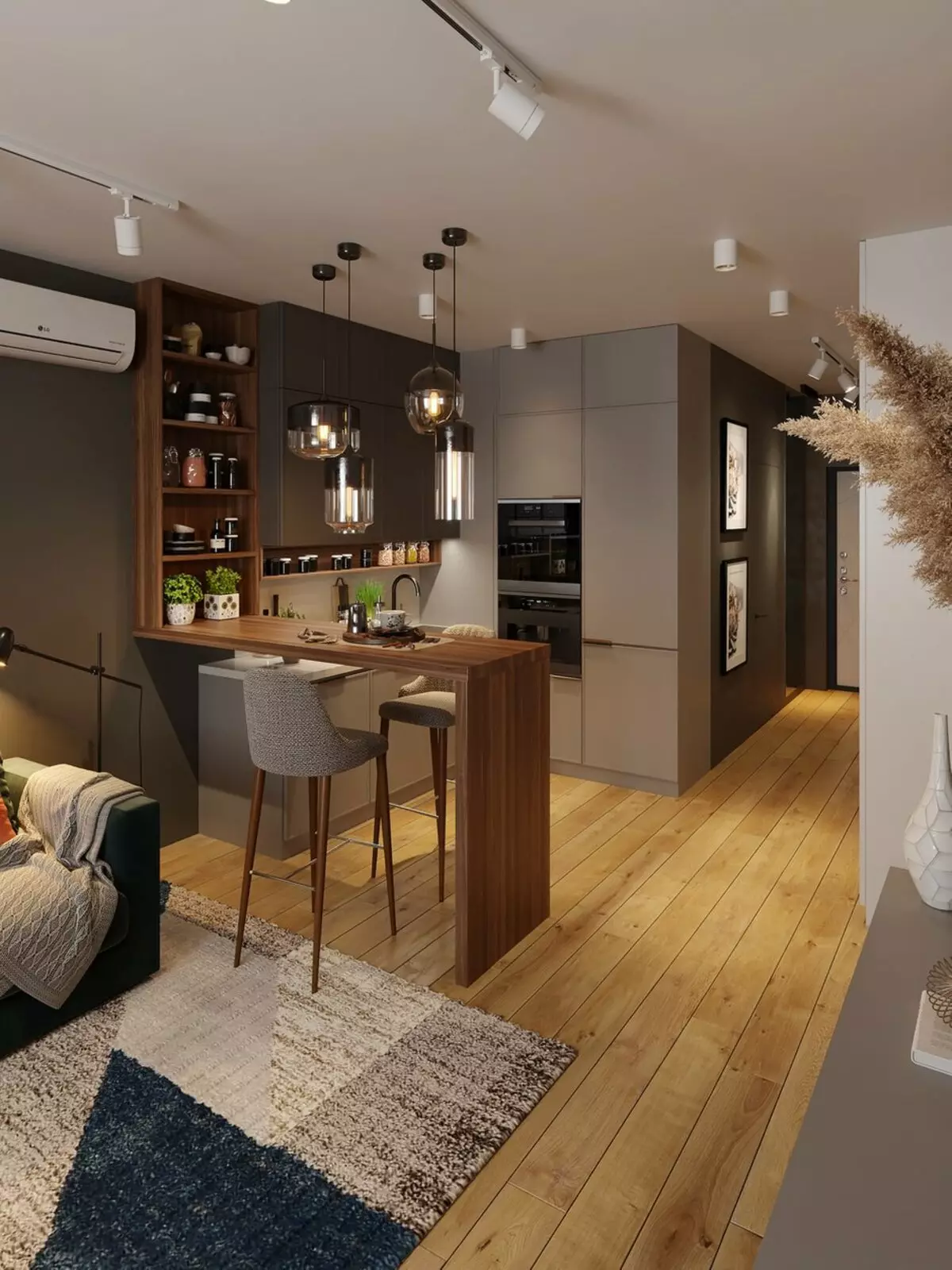 Photo: in style, modern, small apartment, apartment, studio, project of the week, Moscow, up to 40 meters, KS Interiors, Ekaterina Silantyeva - Photo