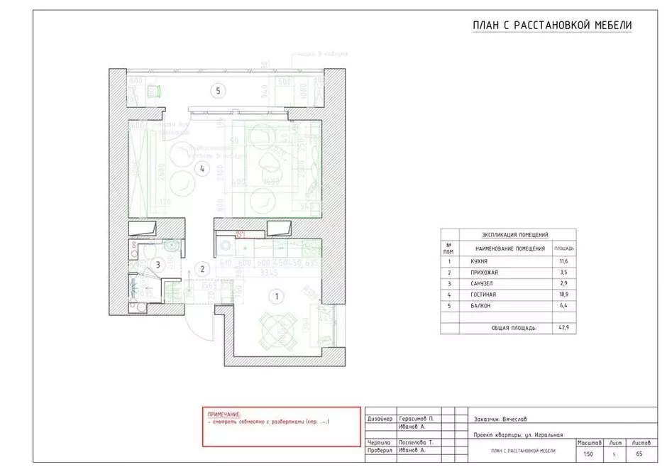 Ritratt: Ippjanar fl-istil, Skandinavi, moderna, appartament żgħir, appartament, proġett tal-ġimgħa, Moska, Pavel Gerasimov, Geometrium, House Monolitiku, kamra waħda, sa 40 metru - ritratt