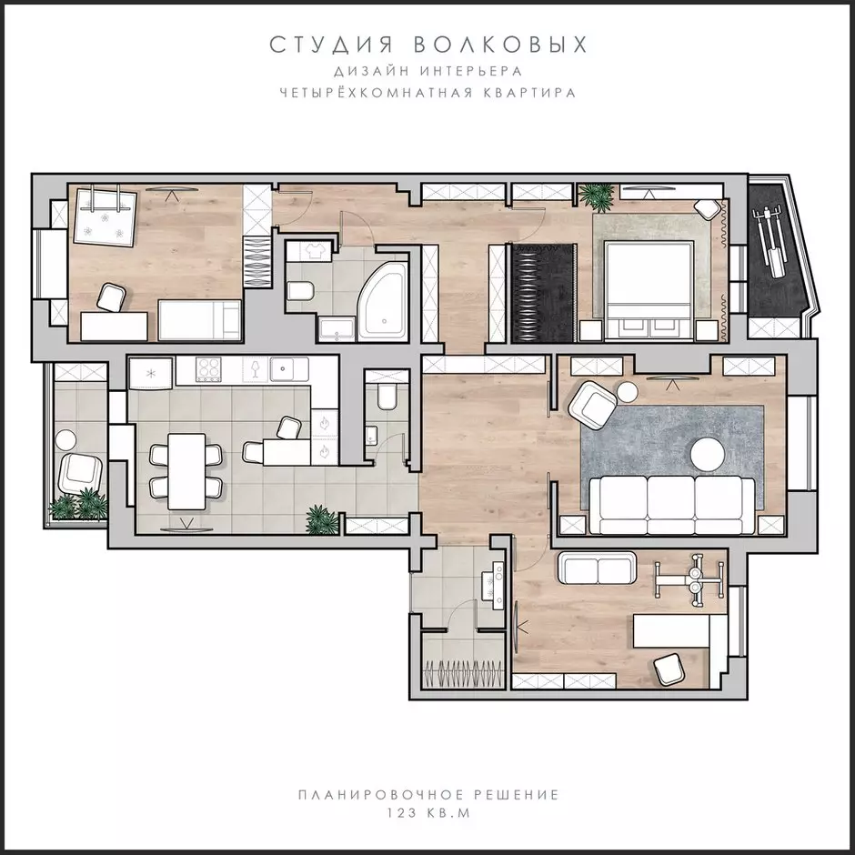 Plan met meubelarrangement