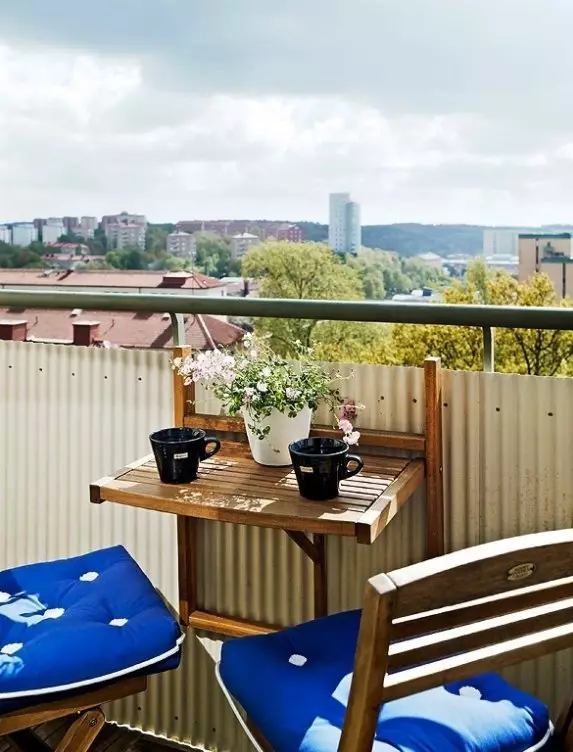 Foto: Skandinavisk stil balkong, Eco, Interiør innredning, Leilighet, Innredning, Tips, Hvordan utstyre en balkong, balkong i en typisk leilighet, balkong design ideer - foto