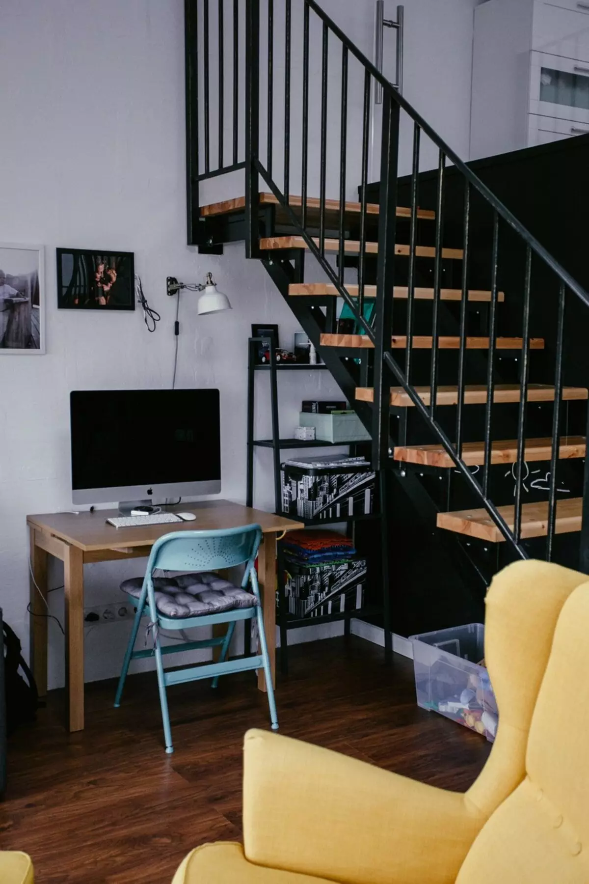 Photo: Cabinet in Scandinavian style, apartment, studio, project of the week, attic, Sochi, brick house, Maria Panchenko, 40-60 meters - Photo