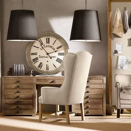 Foto: Provenza e stile di campagna ufficio, classico, moderno, arredamento interno, orologio, arredamento per la casa - Foto