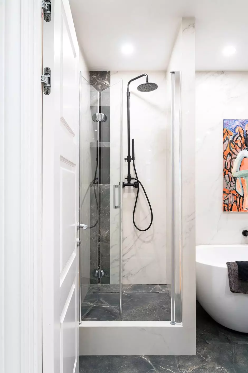 الصورة: Bathroom in Style Modern، Tips، Knauf، إصلاح في الممارسة العملية، وكيفية صنع قسم اللوح الجصي، وكيفية إعداد الشقة، التقسيم من دريوال، Knauf، نوف، صور