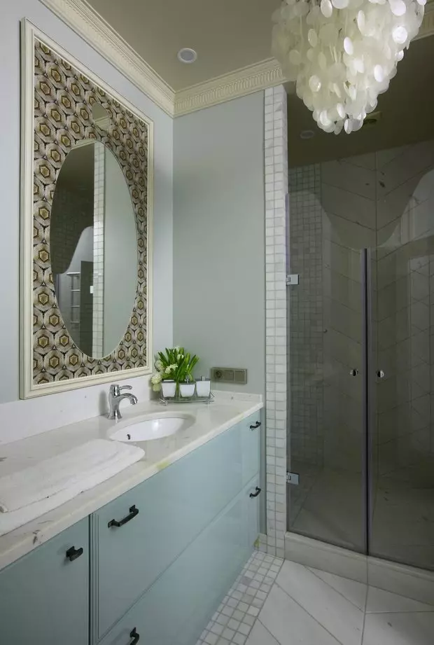 Foto: Bagno in stile moderno, cucina e sala da pranzo, corridoio, soggiorno, camera da letto, classico, loft, high tech, decorazioni per la casa, appartamento, casa, arredamento - Foto