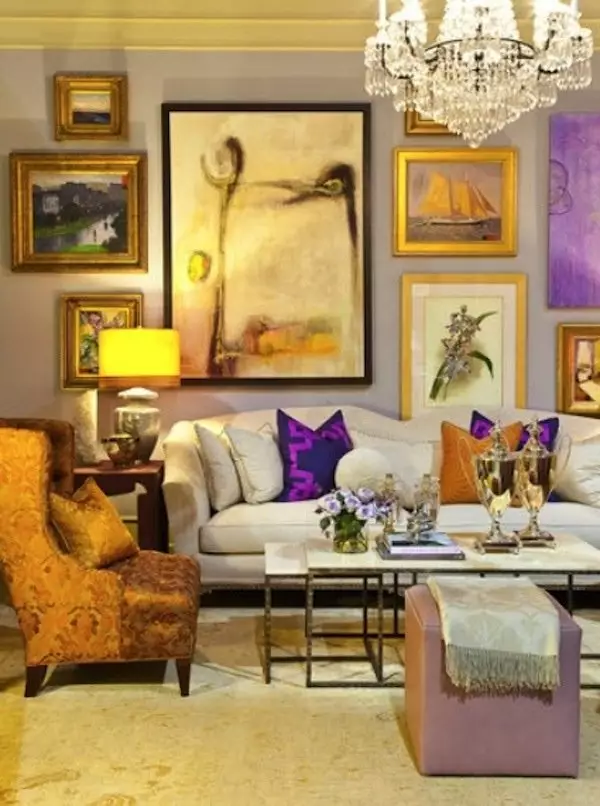 Photo: Living room in Provence and Country style, interior decor, home decor, walls, paintings, posters - Photo