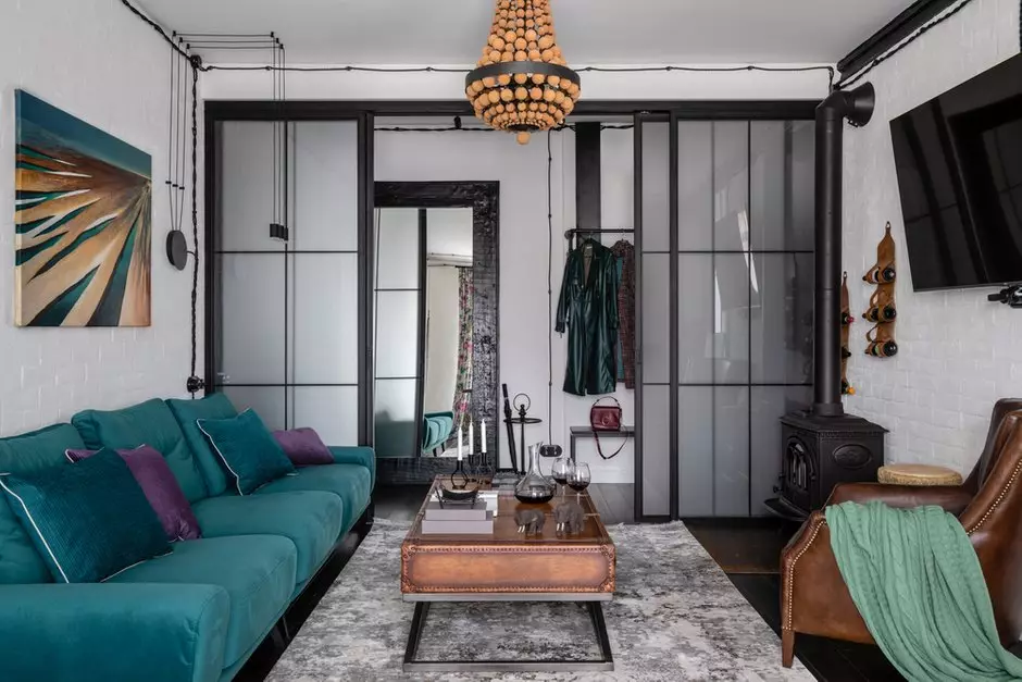 Foto: stile loft, stile eclettico, appartamento, settimana di progetto, Mosca, Casa di mattoni, 2 camere, 40-60 metri, Alina Palagin - Foto