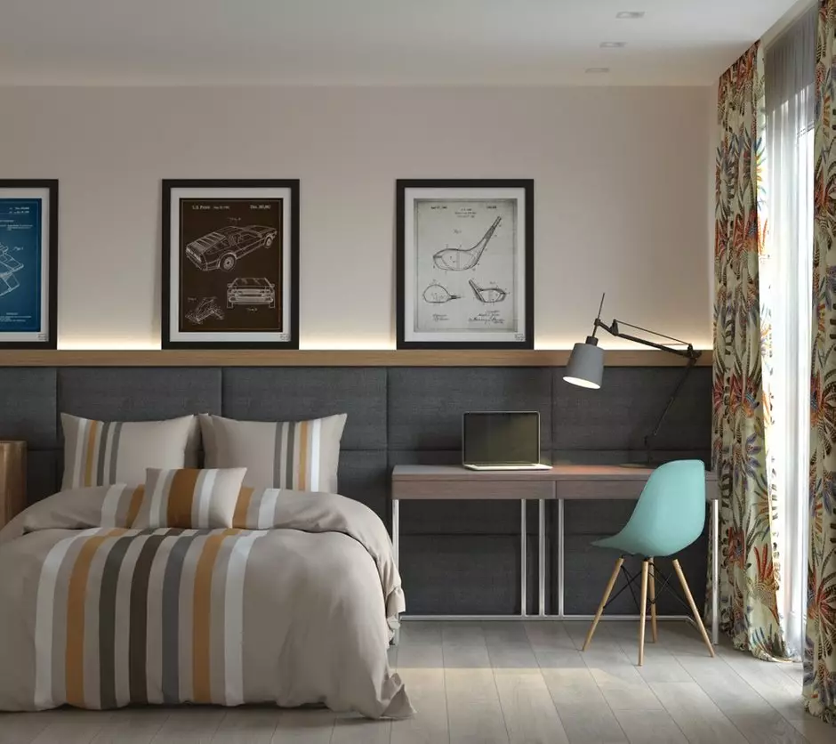 Foto: camera da letto in stile moderno, minimalismo, appartamento, russia, arredamento, progetto della settimana, grigio, regione di Mosca, Balashikha, Alena Vlasova - foto