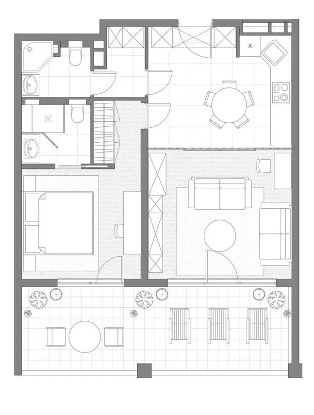 From the odnushki in the two-room apartment: 45 squares overlooking the sea