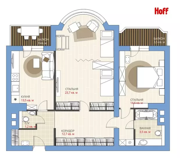 Ritratt: Fl-istil, appartament, ippjanar, Hoff, żvilupp mill-ġdid, Hoff, I-155MK, Anastasia Kiseleva, I-155B, Panel House, u -155, 2 kmamar, 60-90 metri, u-155n - ritratt