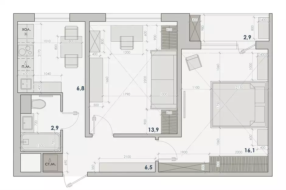 Plan med møbel layout