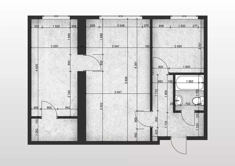 Kuva: Suunnittelu tyyli, pienikokoinen huoneisto, huoneisto, minimalismi, viikko, Moskova, Evgenia Matveenko, FlatSdesign, 2 huonetta, 40-60 metriä - Valokuva