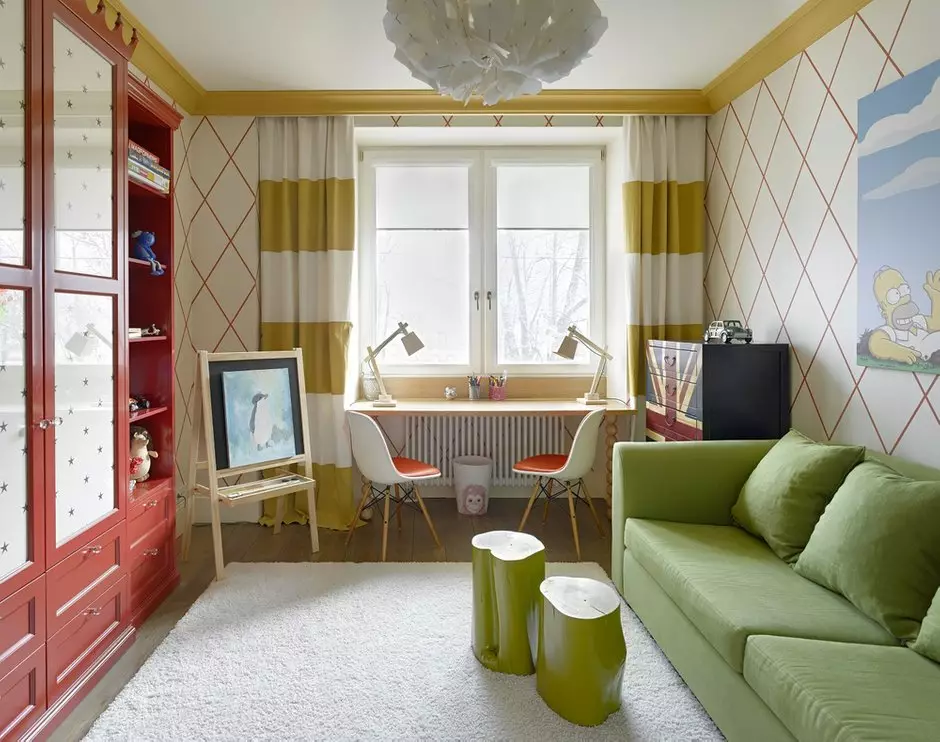 Photo: Children's in-style modern, eclectic, apartment, project of the week, Moscow, brick house, 4 and more, more than 90 meters, Natalia Pilipenko, Ekaterina Fedorova, LCD "House on Mozhaisk" - Photo