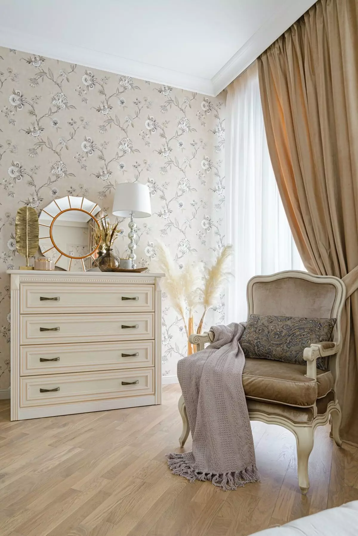 Foto: soveværelse i stil med klassisk, lejlighed, projekt i ugen, monolitisk hus, 3 værelser, 60-90 meter, Kemerovo, Ekaterina Utykova - Foto