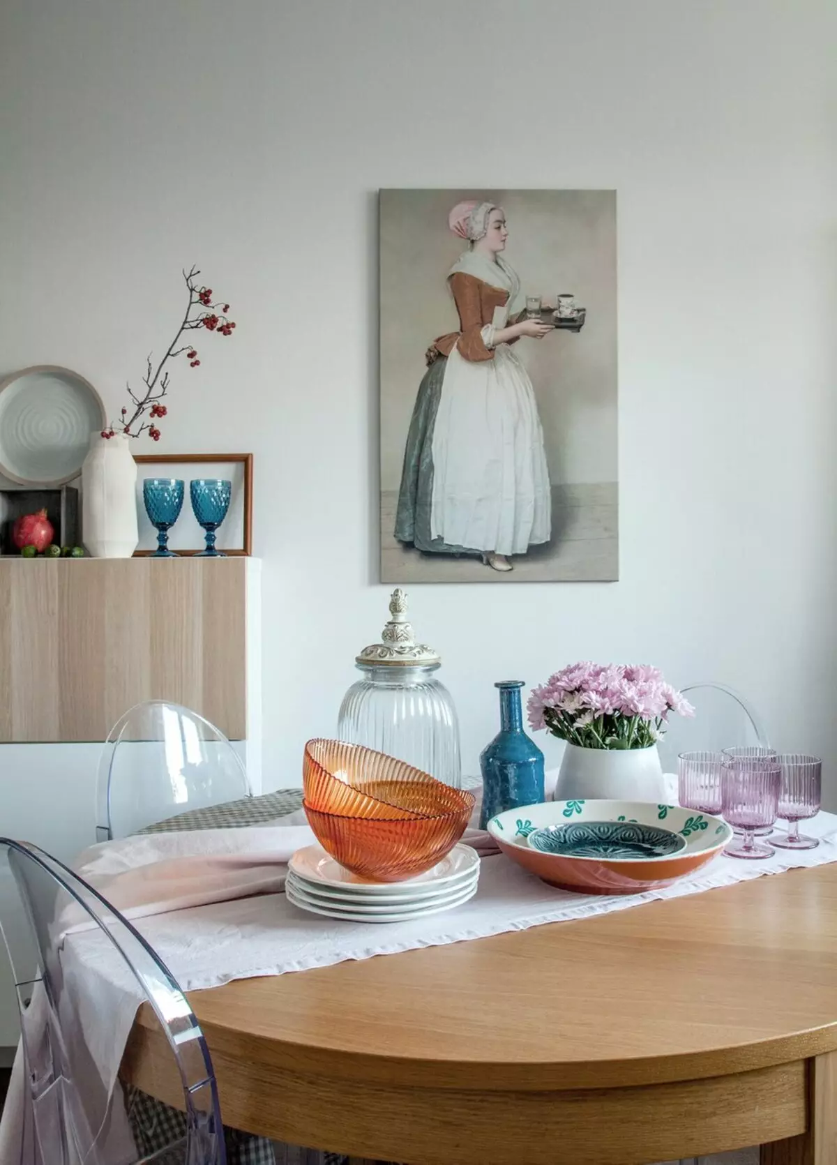 Photo: cuisine et salle à manger dans le style moderne, appartement, projet de la semaine, Saint-Pétersbourg, maison de panel, 2 pièces, 60-90 mètres, Svetlana Melnikova, Ivan Melnikov - Photo