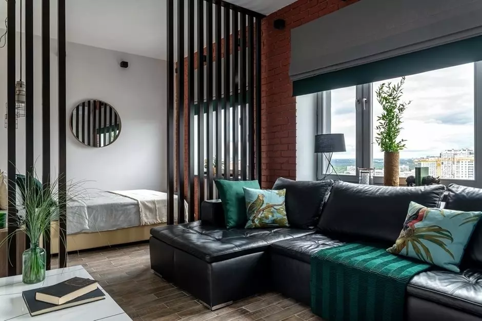 Foto: Woonkamer in modern, loft, appartement, herontwikkeling, Marina Sargsyan, 1 kamer, tot 40 meter - Foto