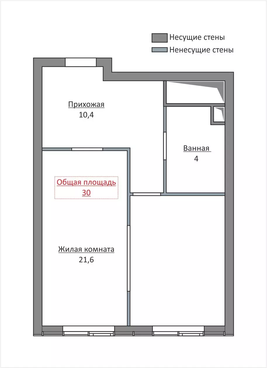 3 idei de spațiu rezidențial într-un apartament cu o cameră 123515_2