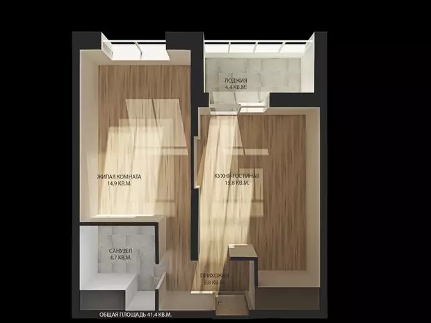 从DVSCHKA的ODNUSHKI：新建筑中的3个布局选项