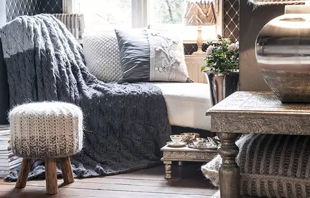 Photo: Living room in Provence and Country, Interior decor, Textiles, Decor, Textiles, Fabrics, Curtains - Photo