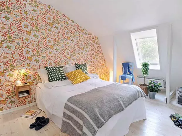 Photo: Chambre en style scandinave, décor intérieur, petit appartement, conseils - photo