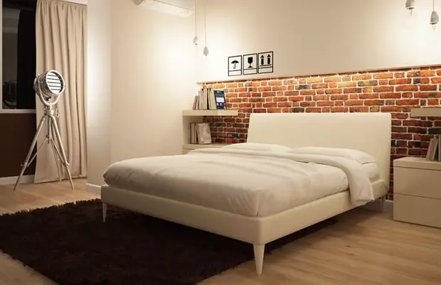 Photo: Chambre dans le style loft, décor intérieur, petit appartement, conseils - photo