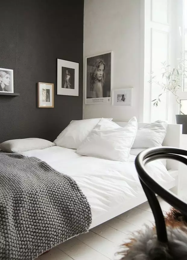 Photo: Chambre en style scandinave, décor intérieur, petit appartement, conseils - photo