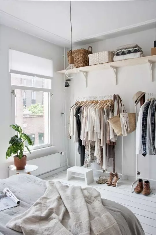 Photo: Chambre en style scandinave, décor intérieur, petit appartement, appartement, conseils - photo