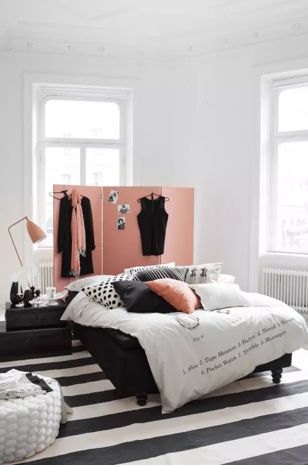 Photo: Chambre en style scandinave, moderne, éclectique, décor intérieur, petit appartement, appartement, conseils - photo