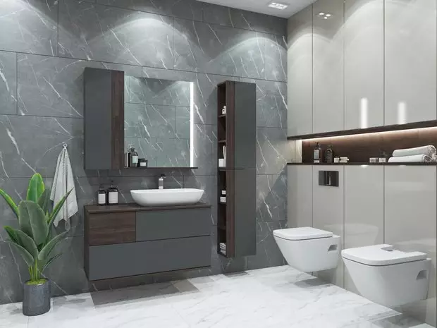 Fotoğraf: Modern, minimalizm, iç dekor, aquaton banyo - Fotoğraf