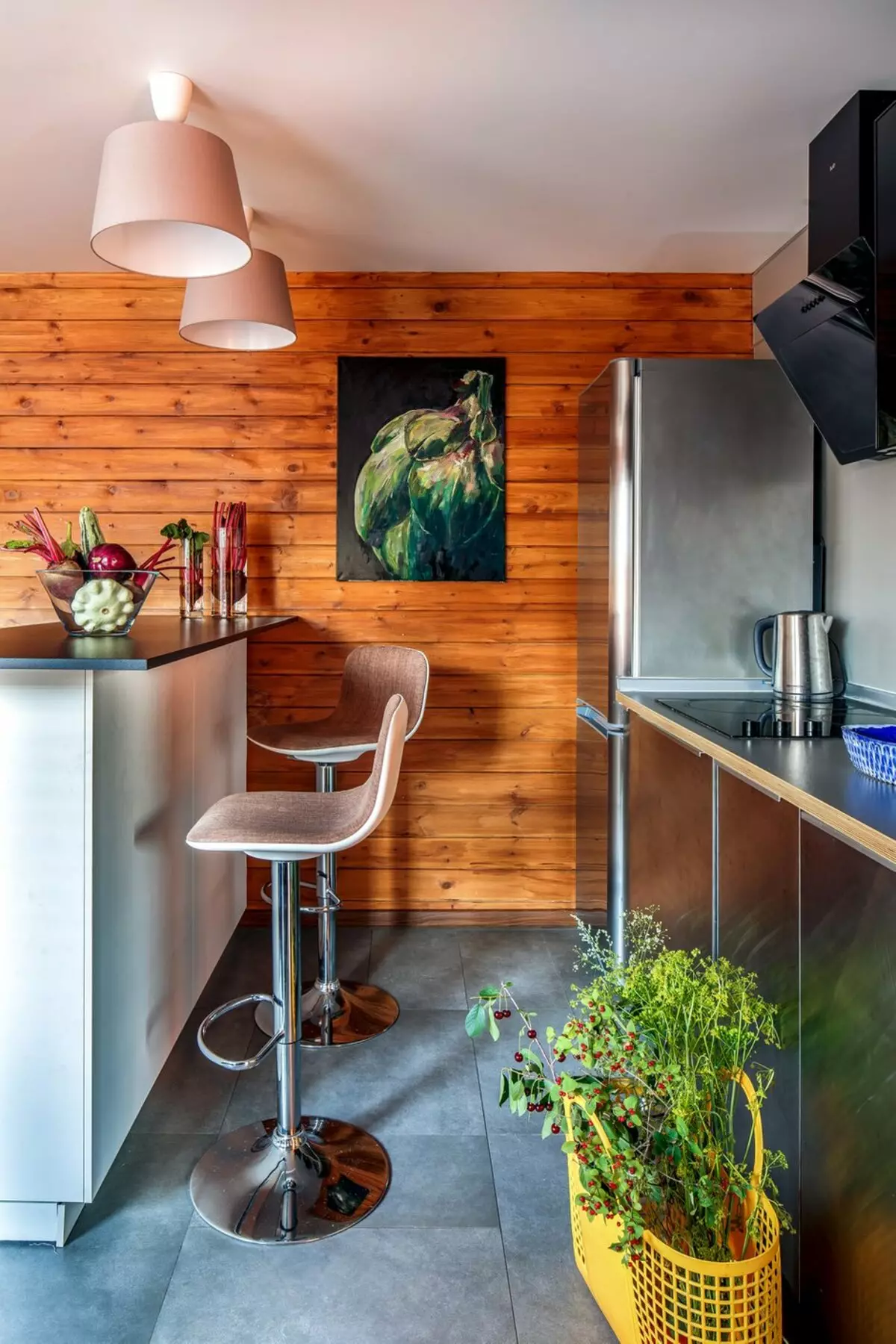 Photo: Cuisine et salle à manger en style loft, minimalisme, moderne, maison, projet de la semaine, maison et cottage, Samara, 4 ans et plus, 60-90 mètres, Yana Ryabchenko - Photo