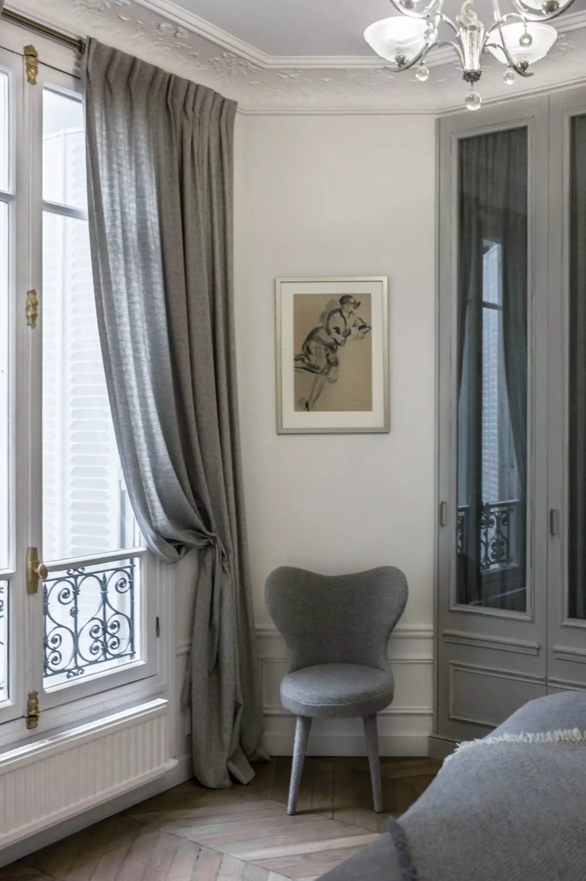 Foto: Provença i estil Dormitori d'estil, clàssic, apartament, antiguitats, blanc, projecte de la setmana, París, Beige, Ikea, mobles antics a l'interior, més de 90 metres, # Projectes exclusius, Katya Gerdt - Foto