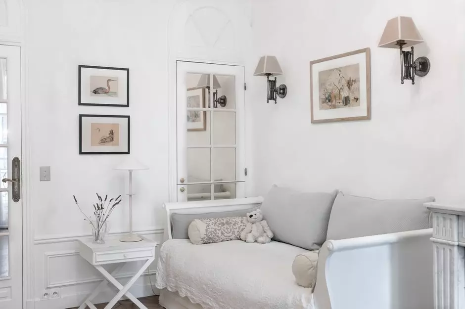 Foto: Infància infantil Provença i país, clàssics, apartaments, antiguitats, blanc, projecte de la setmana, París, Beige, Ikea, mobles antics a l'interior, més de 90 metres, # Projectes exclusius, Katya Gerdt - Foto