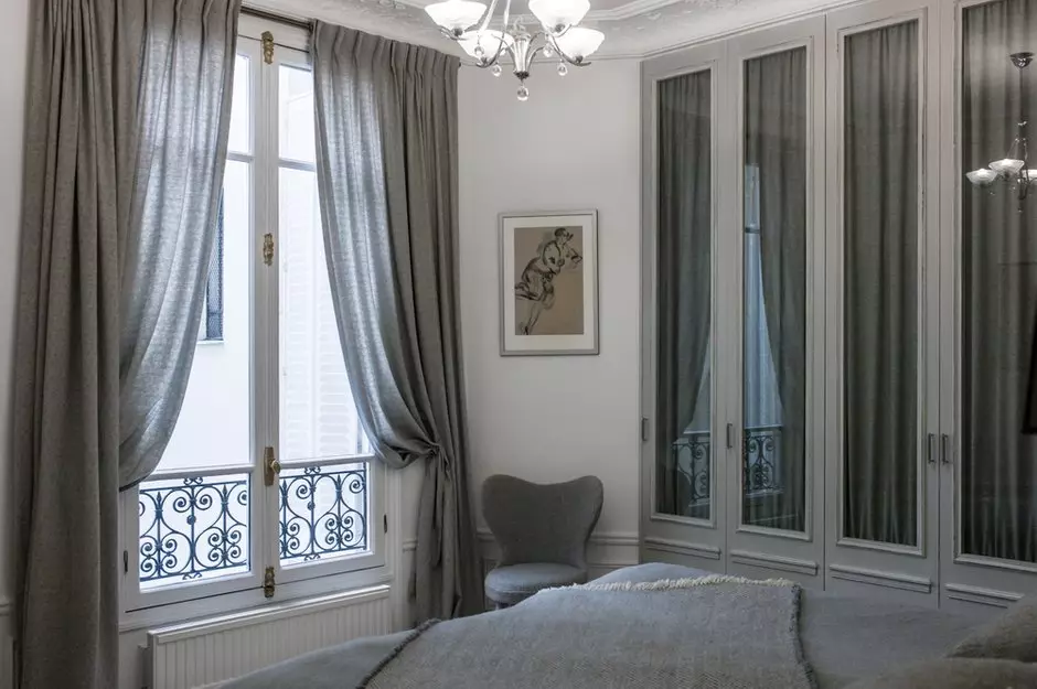 Foto: Provença i estil Dormitori d'estil, clàssic, apartament, antiguitats, blanc, projecte de la setmana, París, Beige, Ikea, mobles antics a l'interior, més de 90 metres, # Projectes exclusius, Katya Gerdt - Foto