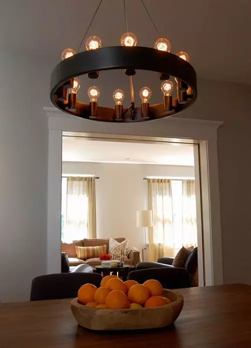 Foto: sala de estar em estilo moderno, eclético, decoração interior, casa, móveis e luz, lâmpadas, candelabro - foto