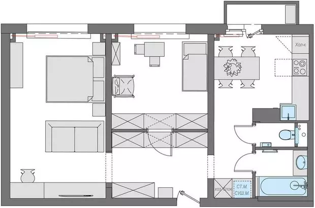 Yees duab: hauv cov qauv, chav tsev, redevelopment, rooj tog zaum IKEA - Diam duab