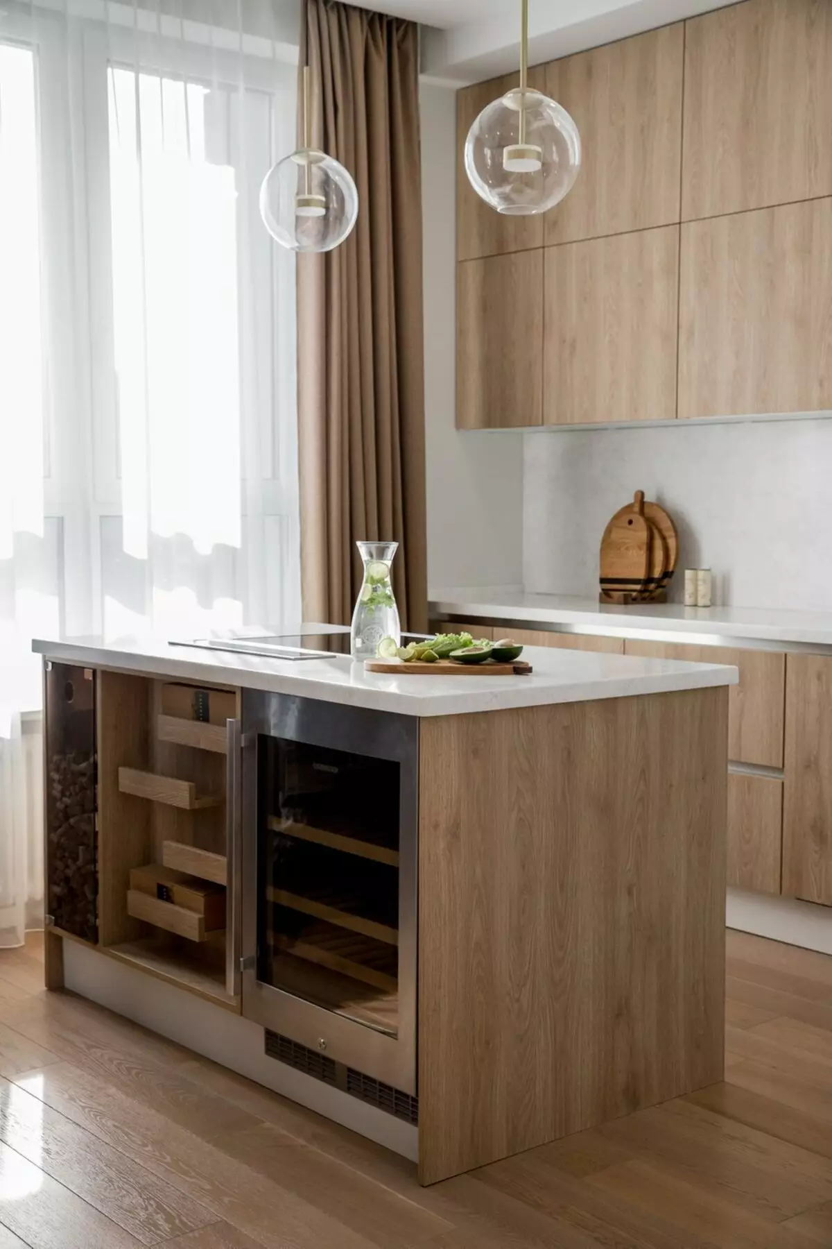 Foto: Ruang dapur dan ruang makan dengan gaya modern, apartemen, proyek minggu ini, Moskow, 3 kamar, 60-90 meter, lebih dari 90 meter, desain sendiri - foto