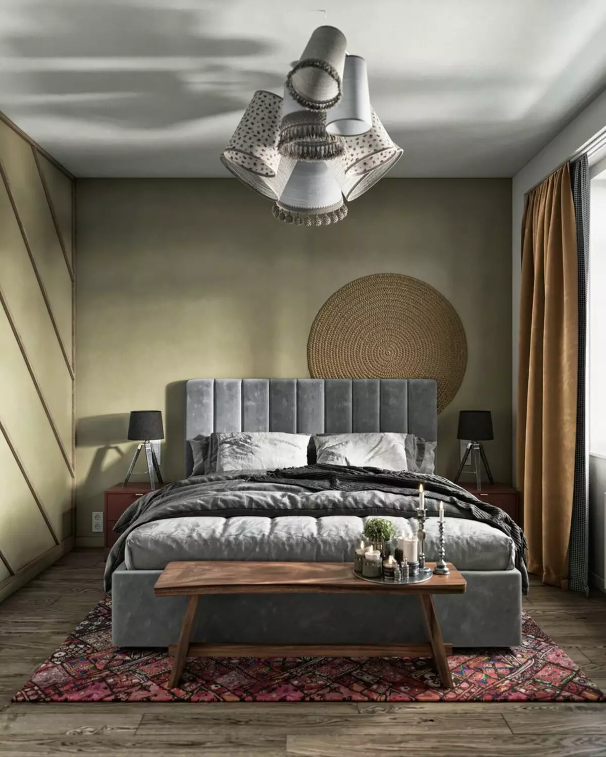 Photo: Bedroom in modern, eclectic style, apartment, project of the week, St. Petersburg, Totaste, 3 rooms, more than 90 meters - Photo