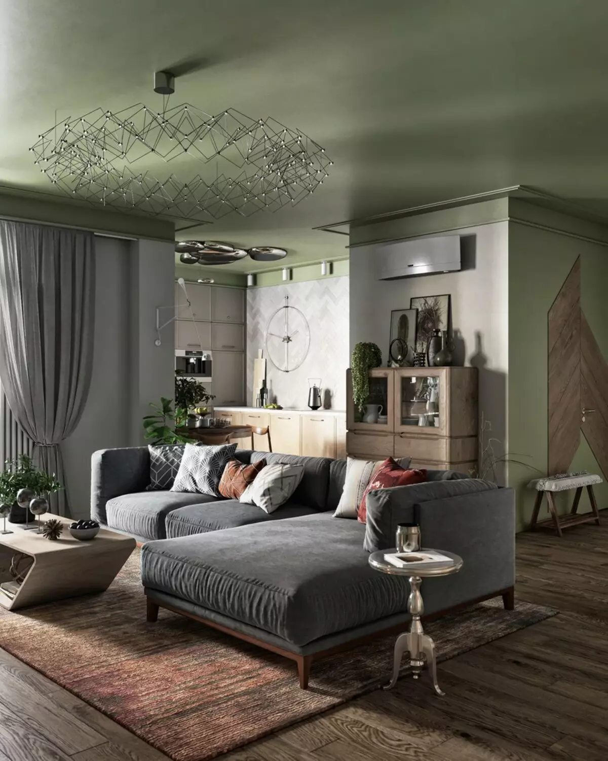 Photo: Living room in modern, eclectic style, apartment, project of the week, St. Petersburg, Totaste, 3 rooms, more than 90 meters - Photo