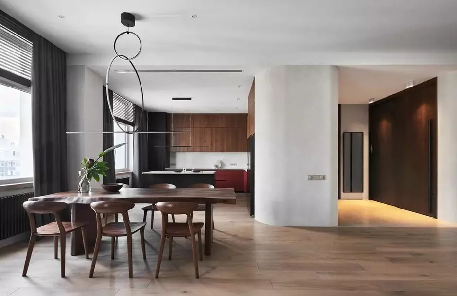 Foto: Cocina y comedor al estilo de moderno, apartamento, proyecto de la semana, San Petersburgo, 4 y más, más de 90 metros, Nikolay Bannikov - Foto