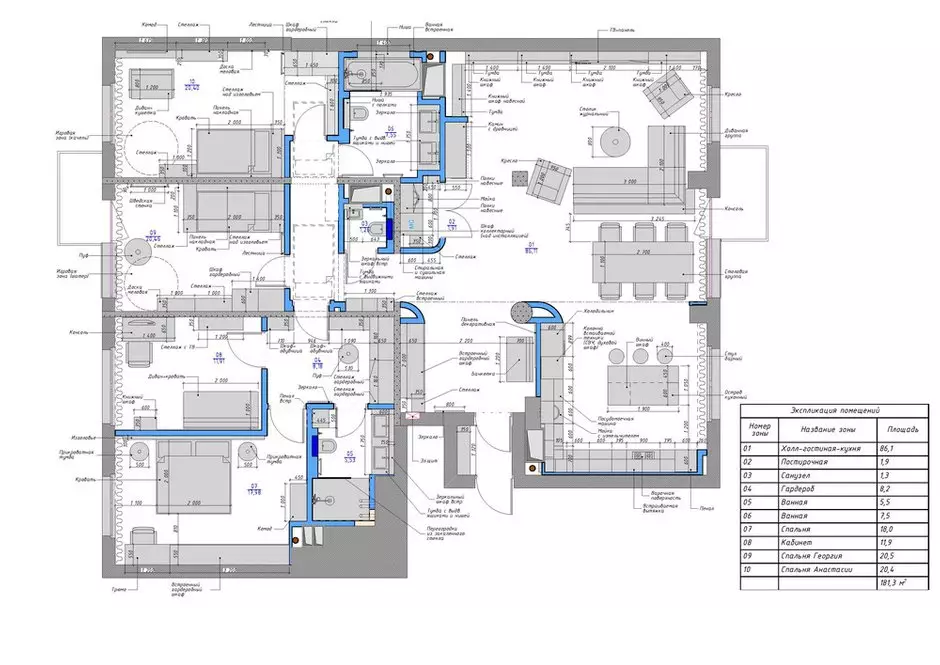 Foto: Planificación de estilo, moderno, apartamento, proyecto de la semana, San Petersburgo, 4 y más, más de 90 metros, Nikolay Bannikov - Foto