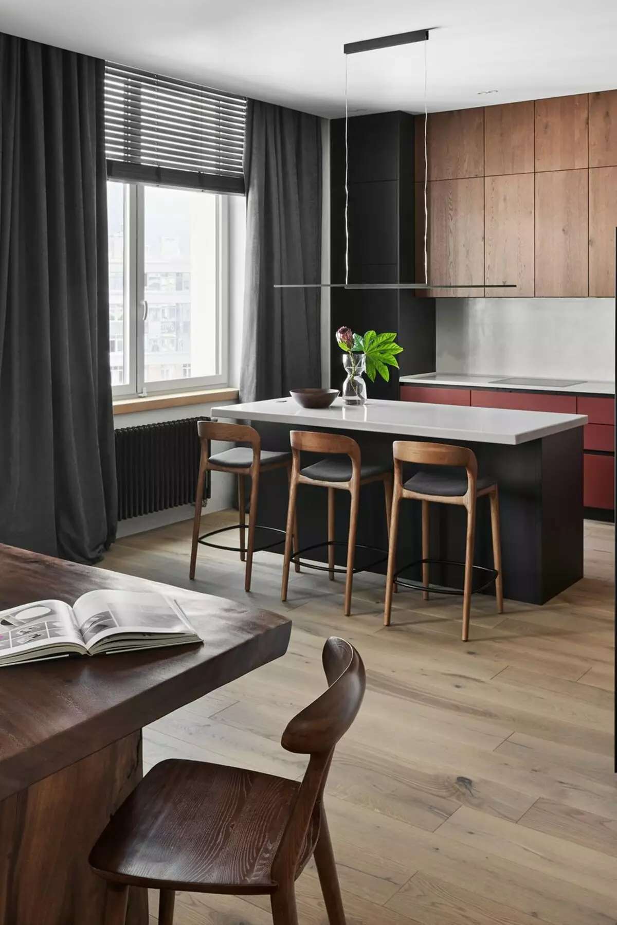 Foto: Cocina y comedor al estilo de moderno, apartamento, proyecto de la semana, San Petersburgo, 4 y más, más de 90 metros, Nikolay Bannikov - Foto