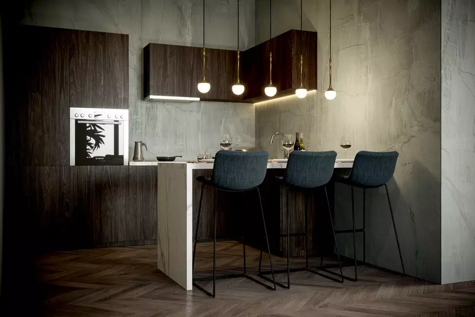 Foto: cucina e sala da pranzo in stile moderno, eclettico, appartamento, progetto della settimana, Mosca, 3 camere, più di 90 metri, Irina Orekhova - Foto