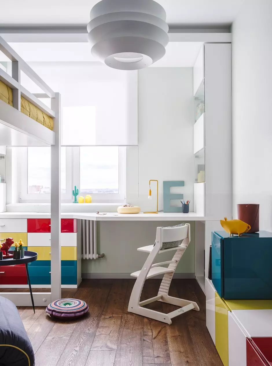 Photo: Children's in-style modern, apartment, project of the week, Moscow, monolithic house, 4 and more, more than 90 meters, Yulia Kishkovich - Photo