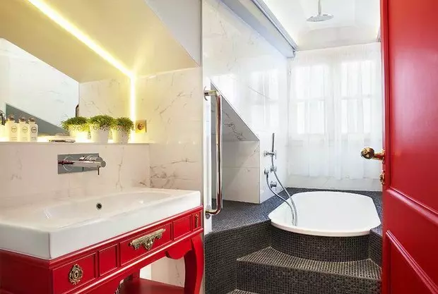 Foto: Baño en estilo moderno, dormitorio, francia, casas y apartamentos, lugares de la ciudad, hotel - Foto