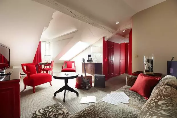 Foto: Sala de estar ecléctica, dormitorio, francia, casas y apartamentos, lugares de la ciudad, hotel - Foto