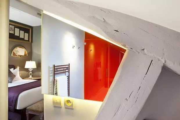 Foto: Baño en estilo moderno, dormitorio, francia, casas y apartamentos, lugares de la ciudad, hotel - Foto