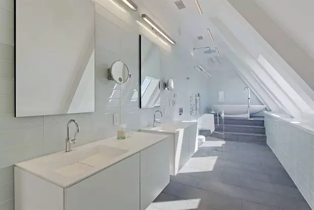 Foto: Moderne badkamer, interieur, appartement, huis, huizen en appartementen, New York, Penthouse - Foto