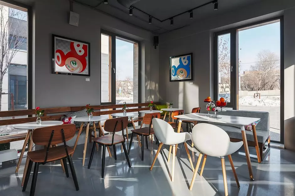 Interiør i den nye Cafe Monkey fra Design Studio ID-projektet