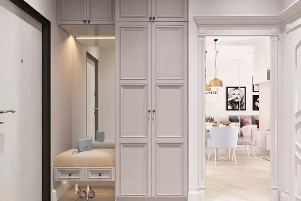 Foto: lorong ing gaya apartemen klasik, marina sargyan, panyimpenan ing apartemen, desainerclodova, Natalia Taranova, Descy ing interior desain, Dasha Tretyakova, Ekaterina Ulanova - Foto